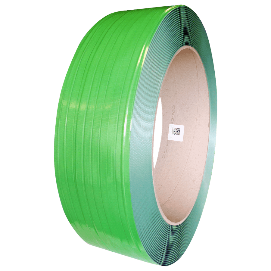 Feuillard polyester vert 100% recyclé 12mm*2600 M